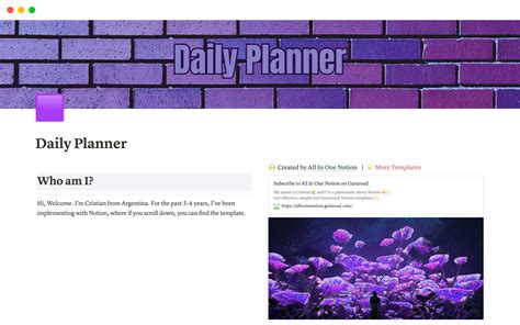 Daily Planner Notion Template