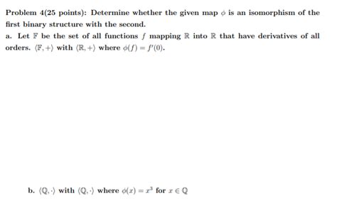 solved problem 4 25 points determine whether the given map