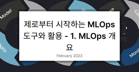 제로부터 시작하는 Mlops 도구와 활용 1 Mlops 개요