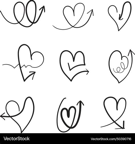 Hand Drawn Arrows Set Royalty Free Vector Image
