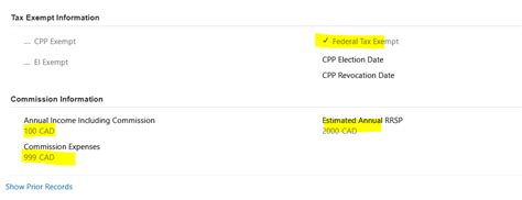 How To Get Federal Tax Exempt And Commission Information From Tax Calculation Card In Otbi