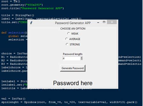 Simple Password Generator App Using Tkinter In Python Sourcecodester