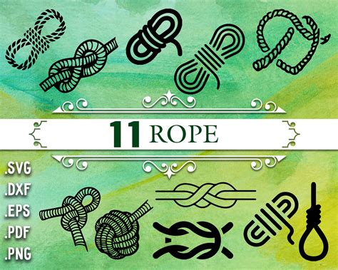 ROPE SVG Nautical Svg Anchor Svg Rope Rope Clipart Anchor Rope Svg Rope Monogram Svg