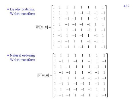 428 Xiii Walsh Transform Hadamard Transform 13 A