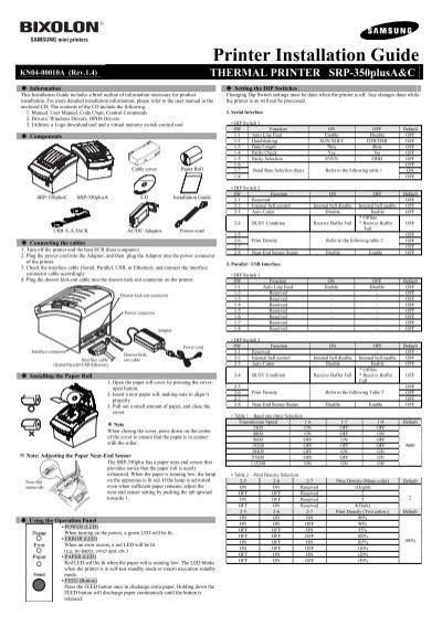 Printer Installation Guide Bixolon Mini Printers Uk
