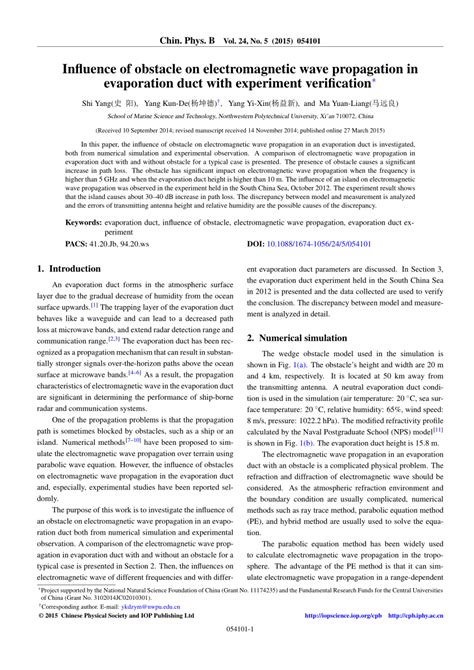 Influence Of Obstacle On Electromagnetic Wave Propagation In