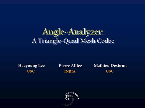 Ppt Angle Analyzer A Triangle Quad Mesh Codec Powerpoint Presentation Id 3282835