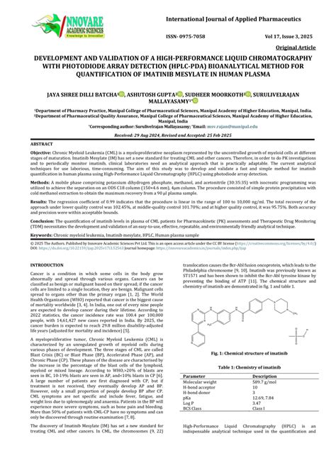 Pdf Development And Validation Of A High Performance Liquid Chromatography With Photodiode