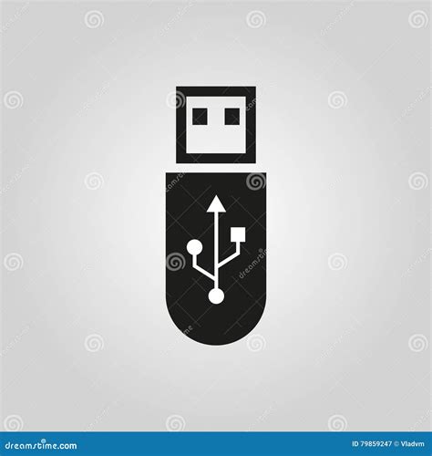 The Usb Icon Transfer And Connection Data Symbol Ui Web Logo Sign Flat Design App Stock