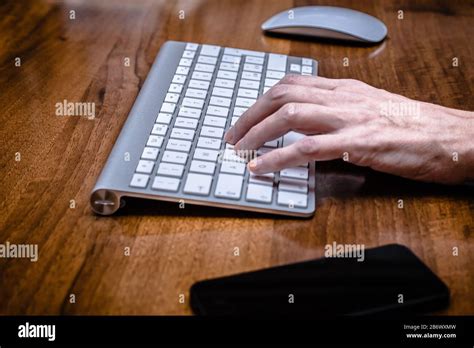 Female Hand On The Mouse Stock Photo Alamy