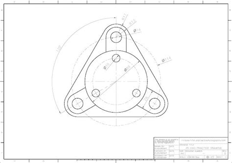 오토캐드연습도면 2d Cad Drawing Practice 171