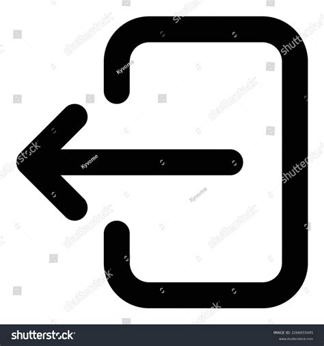 Logout Sign Out Authentication Icon Stock Vector Royalty Free