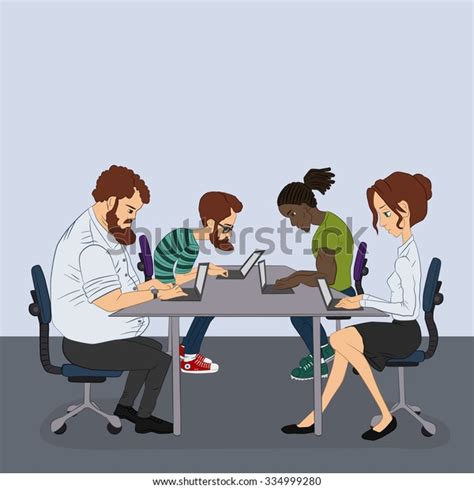 team project developers project team hackathon stock vector royalty
