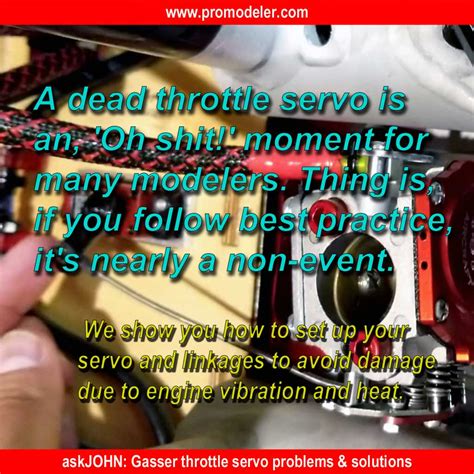 Gasser Throttle Servo Problems And Solutions