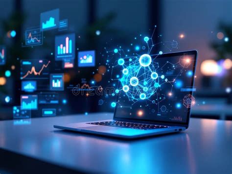 Future Of Learning High Tech E Learning Workspace With Holographic Content And Digital