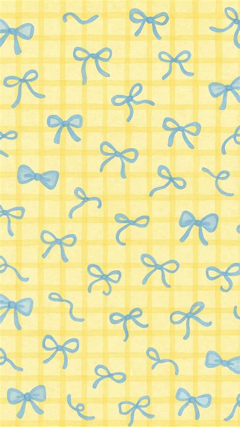 Charming Bows On Yellow Background Free Photo Illustration Rawpixel