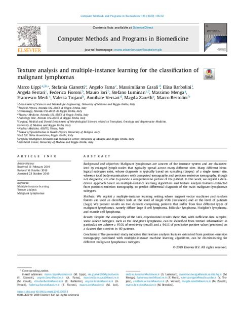 pdf texture analysis and multiple instance learning for the