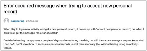 Garmin Connect App New Personal Record An Error Occurred How To Fix