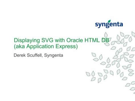 Displaying SVG With Oracle HTML DB