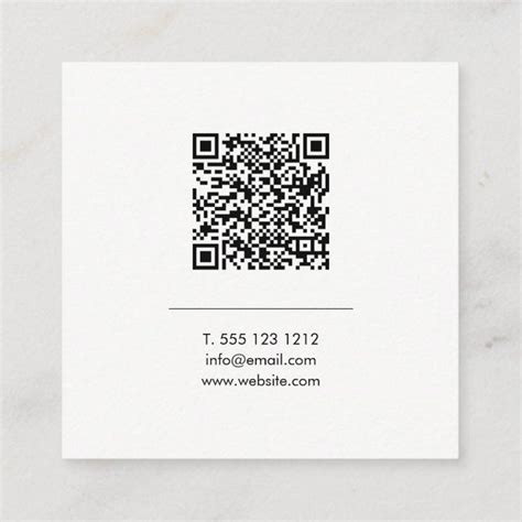 minimalist modern qr code square business card zazzle artofit