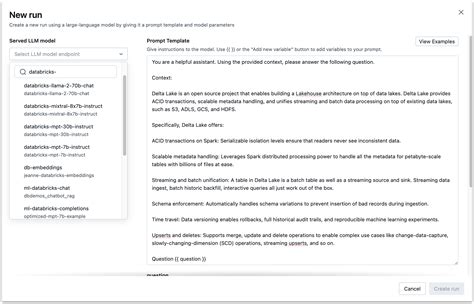 using the mlflow prompt engineering ui — databricks devrel example