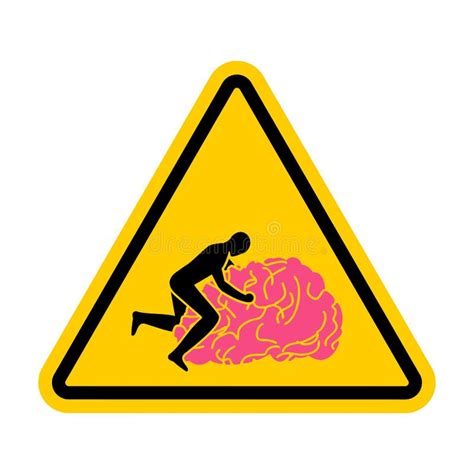 Brain Attention Caution Brains Man Sex On Gyrus Stock Vector