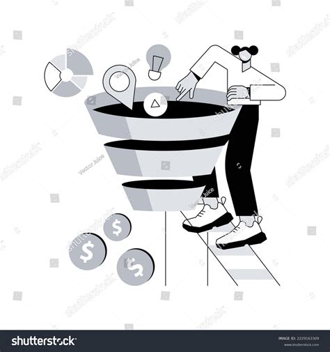 Sales Pipeline Management Abstract Concept Vector Stock Vector Royalty