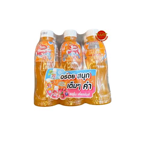 Tipco Chewy ทิปโก้ ชิววี่ น้ำส้ม ผสมเนื้อวุ้นมะพร้าว ขนาด 300มล X 6 ขวด Shopee Thailand