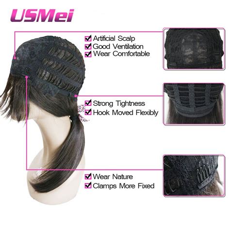 Usmei Silky Straight Long Black Ombre Brown Blonde Vicedeal