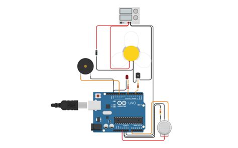 Circuit Design 3h Sensor De Gás Ventilador Tinkercad