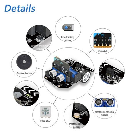 Freenove Microrover Kit For Bbc Microbit V2 Contained Obstacle