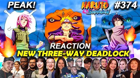 A New Three Way Deadlock🔥they Cant Believe It 🇯🇵 Shippuden Ep 374 Mega Reaction Mashup Youtube