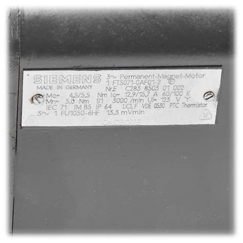 Buy Siemens 1FT5071-0AF01-2 Permanent-Magnetic-Motor from CNC BOTE