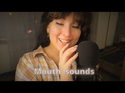 ASMR Mouth Sounds + Spoolie Noms + unintelligible whisper - YouTube