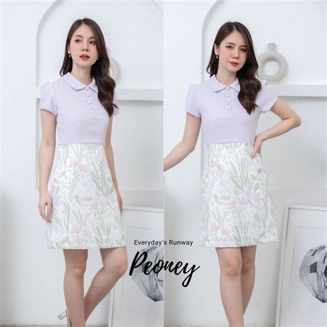 ชุดทำงานผู้หญิง ชุดเดรสสตรี สุภาพ เรียบร้อย สวย มีคุณภาพ รุ่น Peoney Nway Thaipick