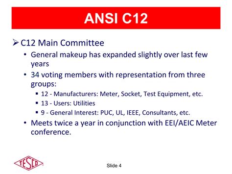 Ansi Standard And Recent Updates That Affect Metering Ppt