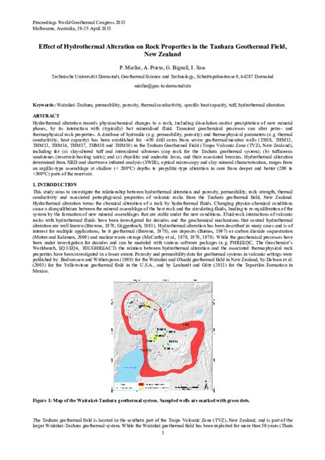 pdf effect of hydrothermal alteration on rock properties in the