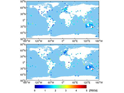 The Geographical Distribution Of The Monthly Average Rms Of Global