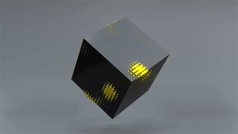 Abstract 3d Animation Of A Black Cube In Zero Gravity Seamless Looping 4k Uhd 3d Rendering