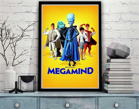Megamind Inventor Adventure Animation Anime Artwork Movie Film Poster Print Living Room Mans