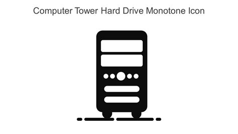 Computer Tower Hard Drive Monotone Icon In Powerpoint Pptx Png And