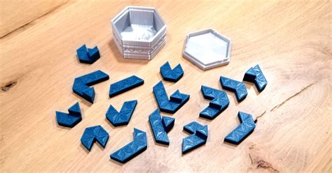 Hexagon Packing Puzzle With Container And Lid No Support By Katfret