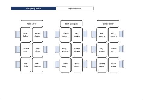 Office Seating Chart Template