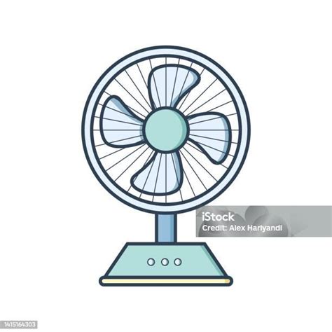 평면 디자인 스타일의 전동 팬 아이콘 벡터 일러스트 레이 션 급기관에 대한 스톡 벡터 아트 및 기타 이미지 급기관 날 돌기 Istock