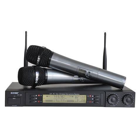UHF Wireless Microphone System Dual Channel IR Frequency Wireless Microphone Karoke KTV Party
