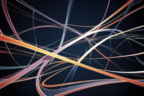 Premium Photo Curved Intersecting Lines Stock Illustration