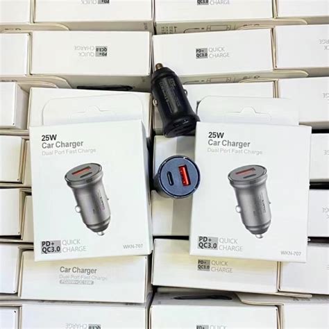Wkn 707 Pd 20w Usb C Type C Qc 3 0 25w Usb Mini Car Charger พร้อม