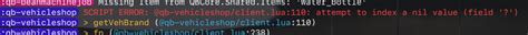 Qb Vehicleshop Issue Attemp To Index A Nil Valuefield Qbcore