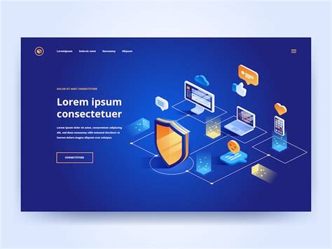 Premium Vector Isometric Security Data Protection Concept