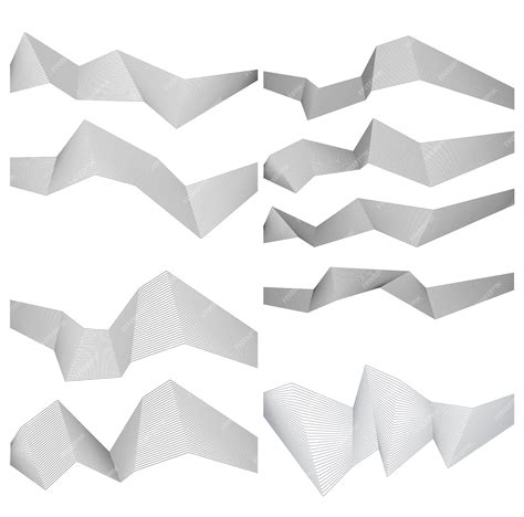 premium vector polygon lines form angle ribbon design element effect 3d31